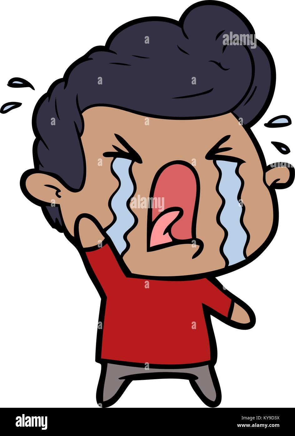 cartoon crying man Stock Vector Image & Art - Alamy