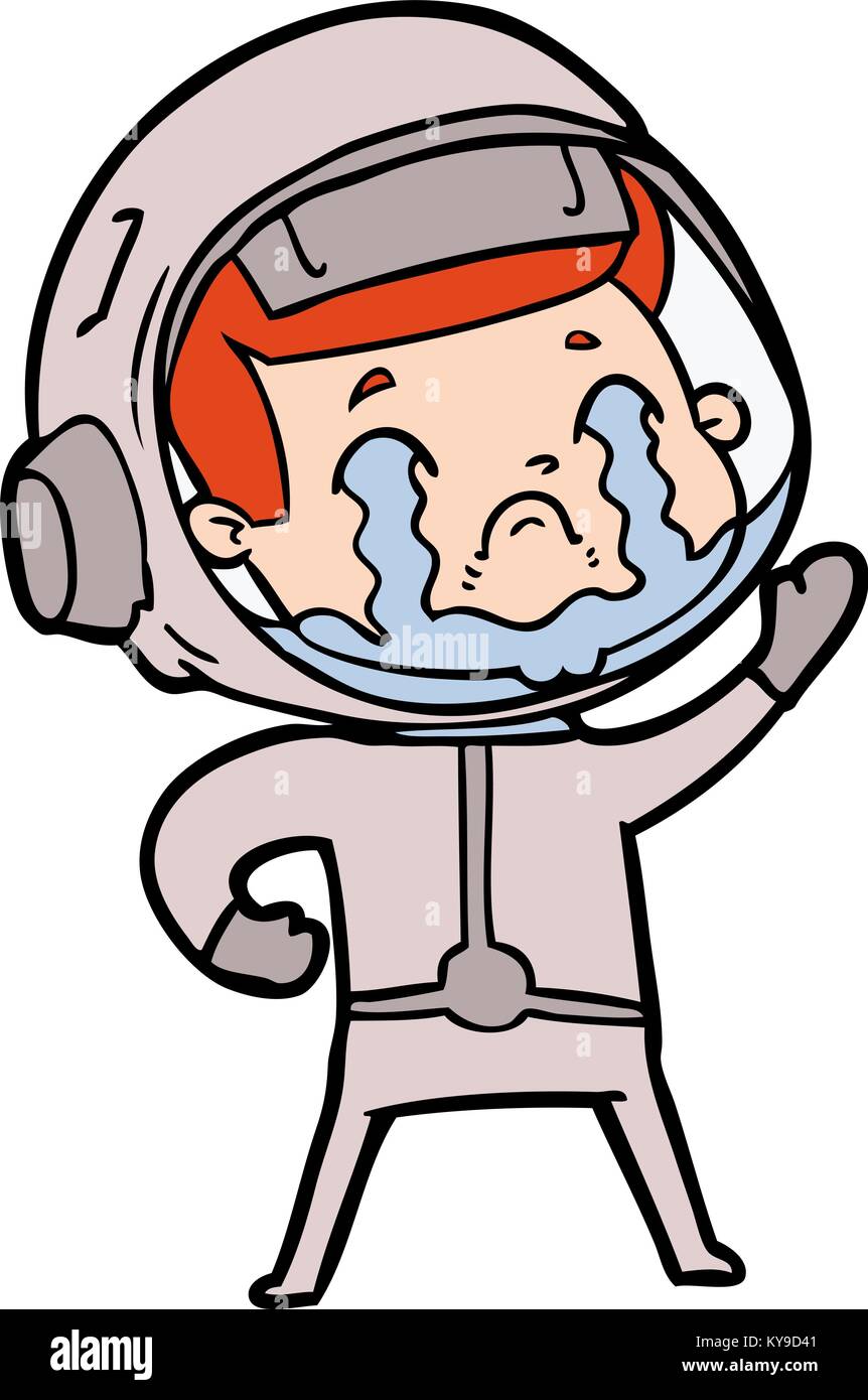 cartoon crying astronaut Stock Vector Image & Art - Alamy
