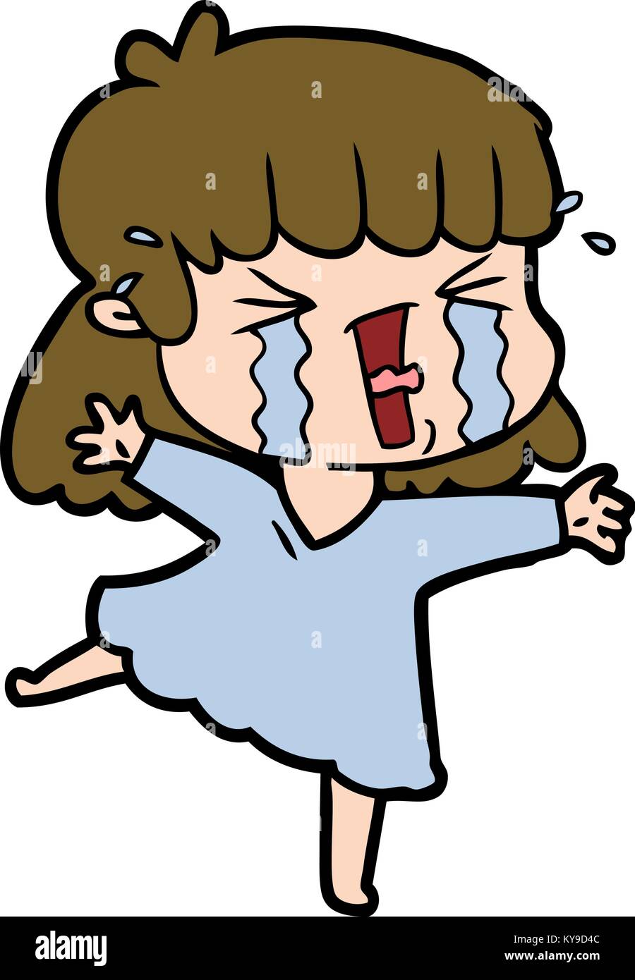 cartoon woman in tears Stock Vector Image & Art - Alamy