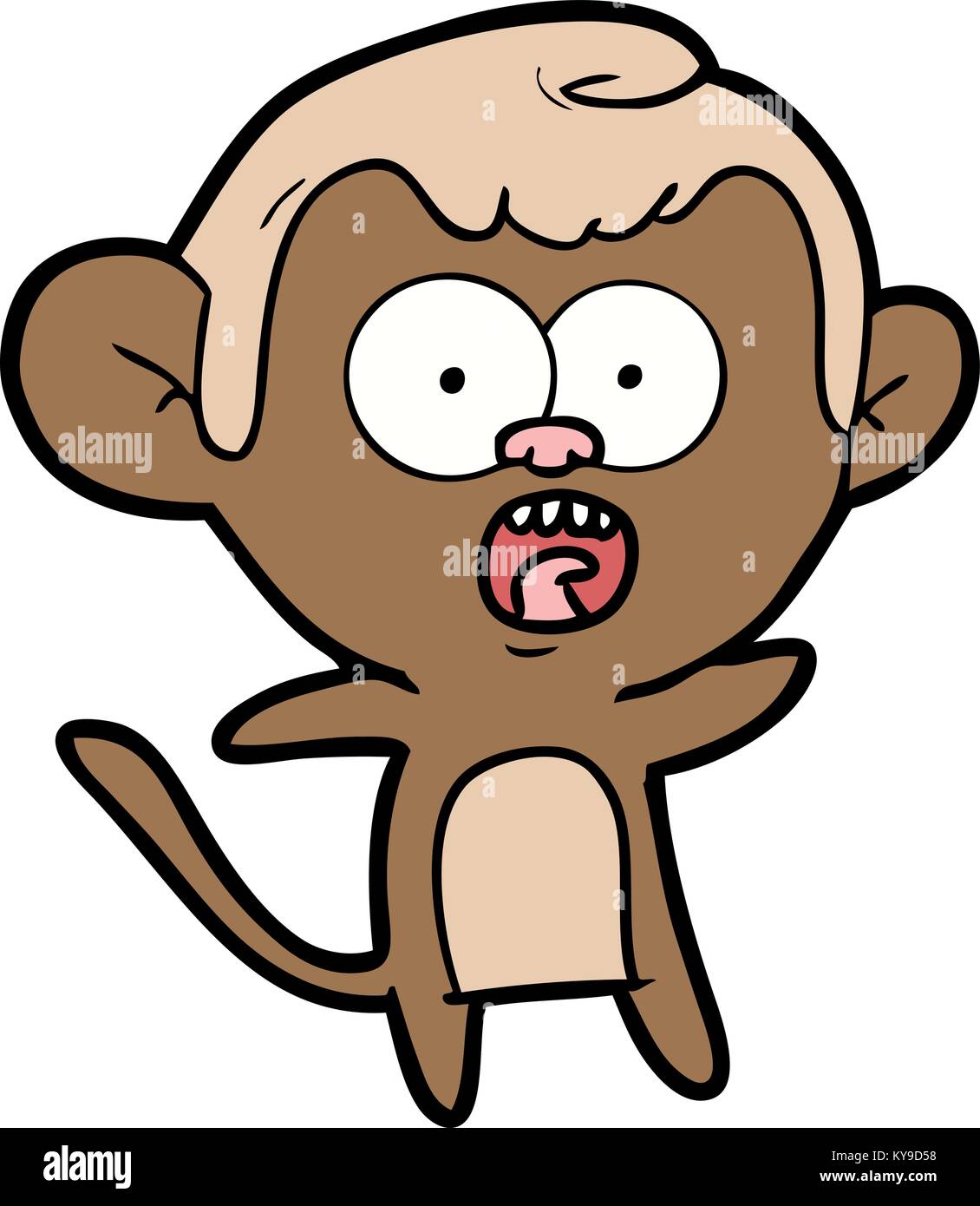cartoon shocked monkey Stock Vector Image & Art - Alamy