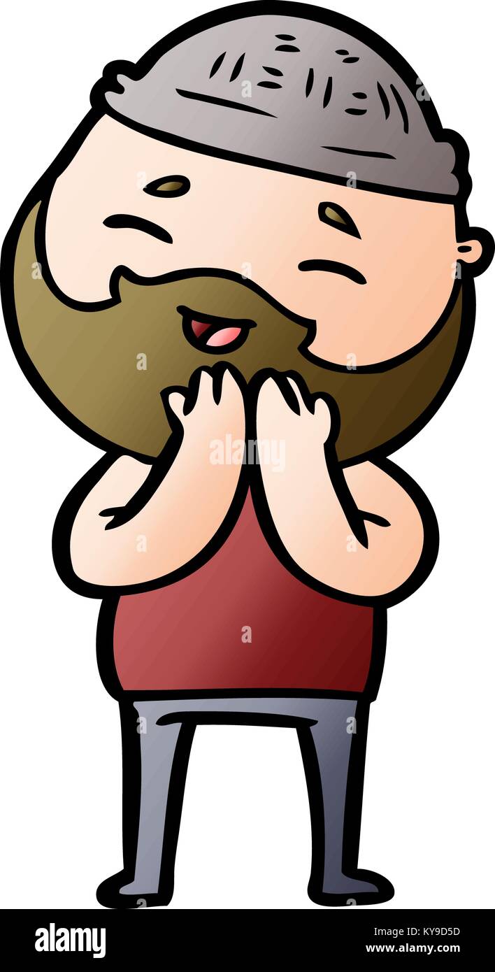 cartoon happy bearded man Stock Vector Image & Art - Alamy