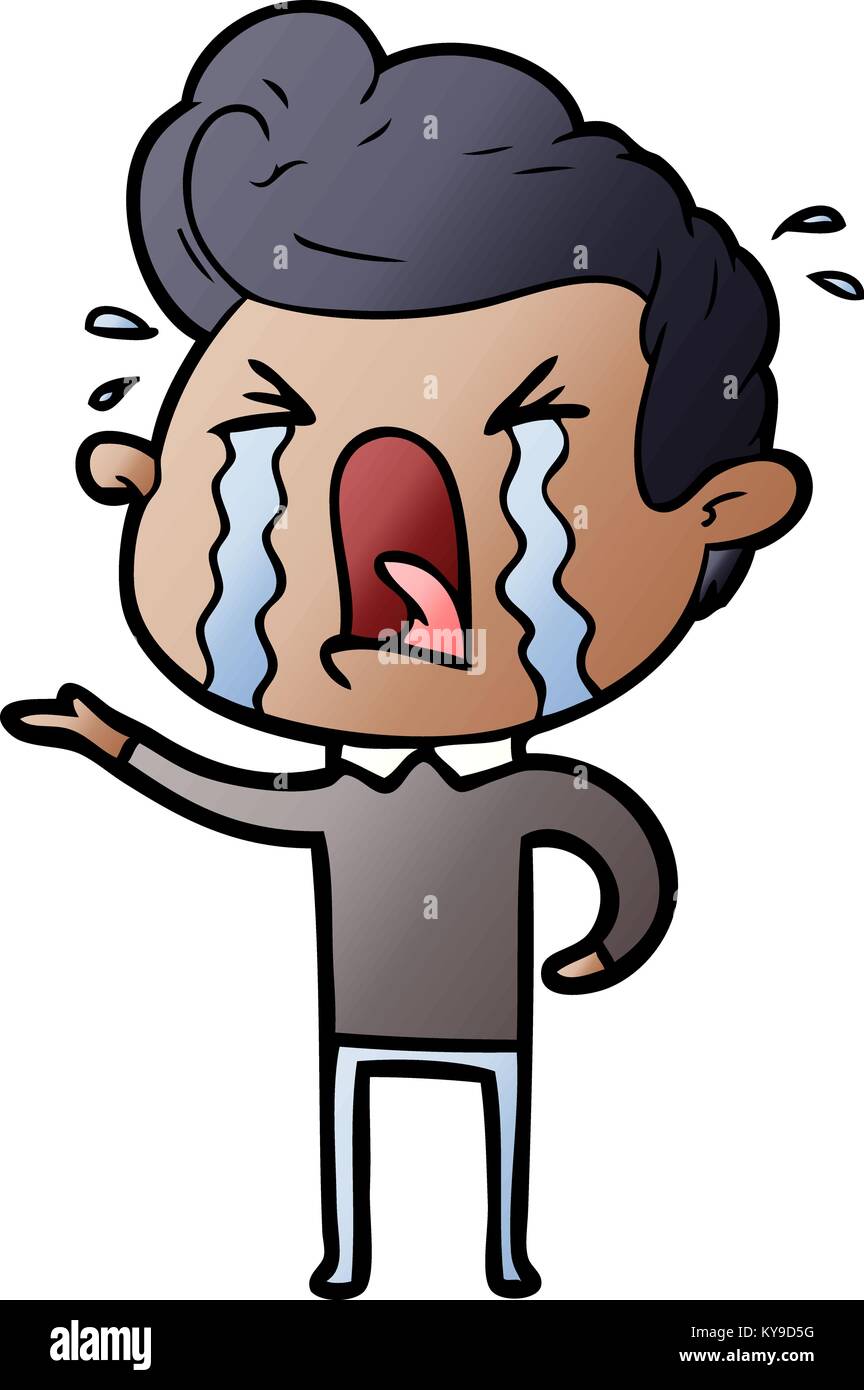 cartoon crying man Stock Vector Image & Art - Alamy