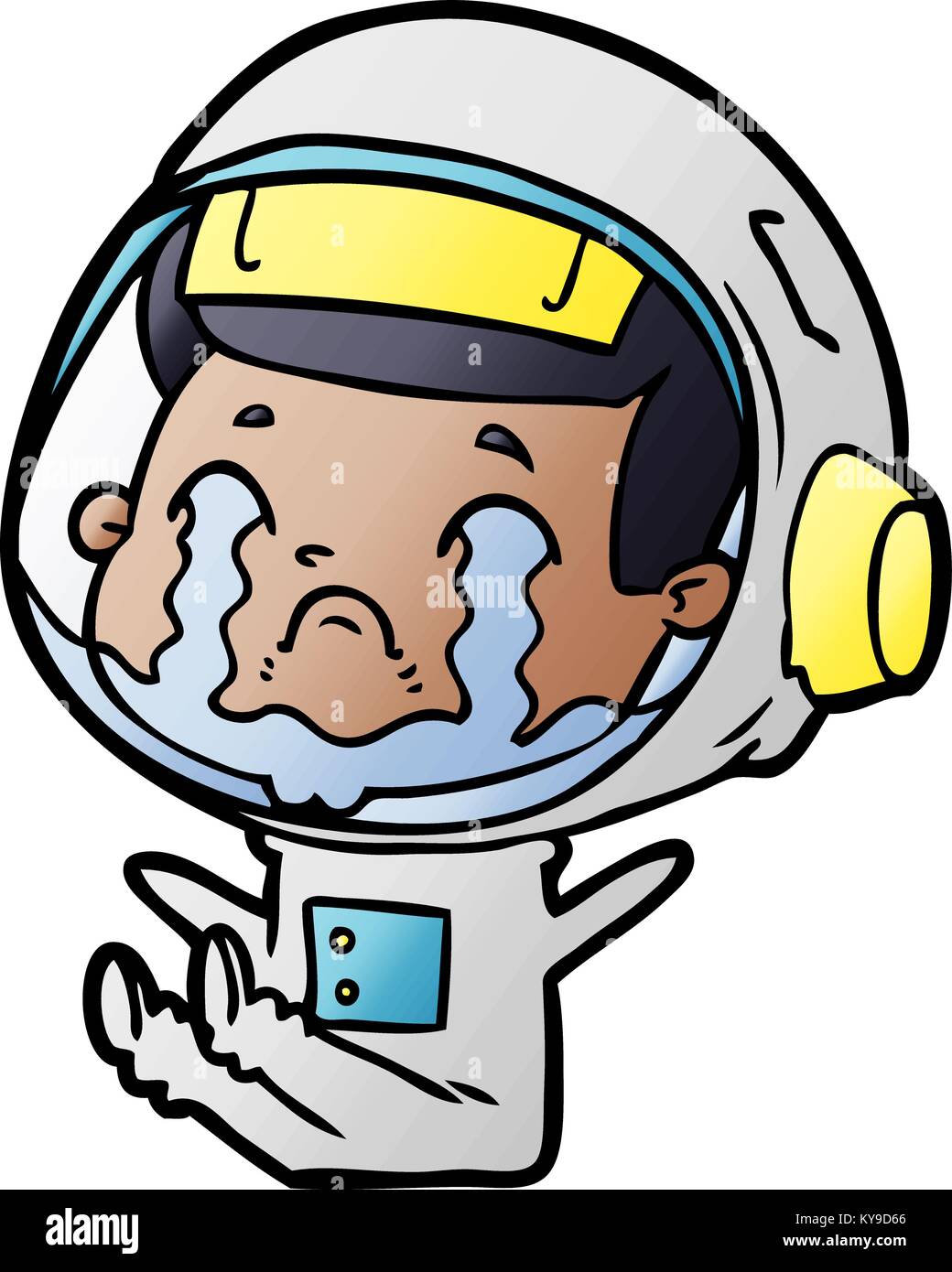 cartoon crying astronaut Stock Vector Image & Art - Alamy