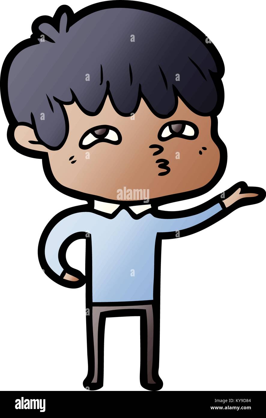 cartoon curious man Stock Vector Image & Art - Alamy