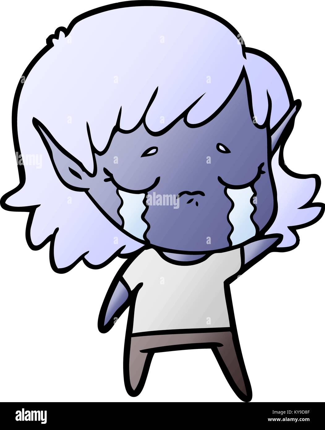 cartoon crying elf girl Stock Vector Image & Art - Alamy