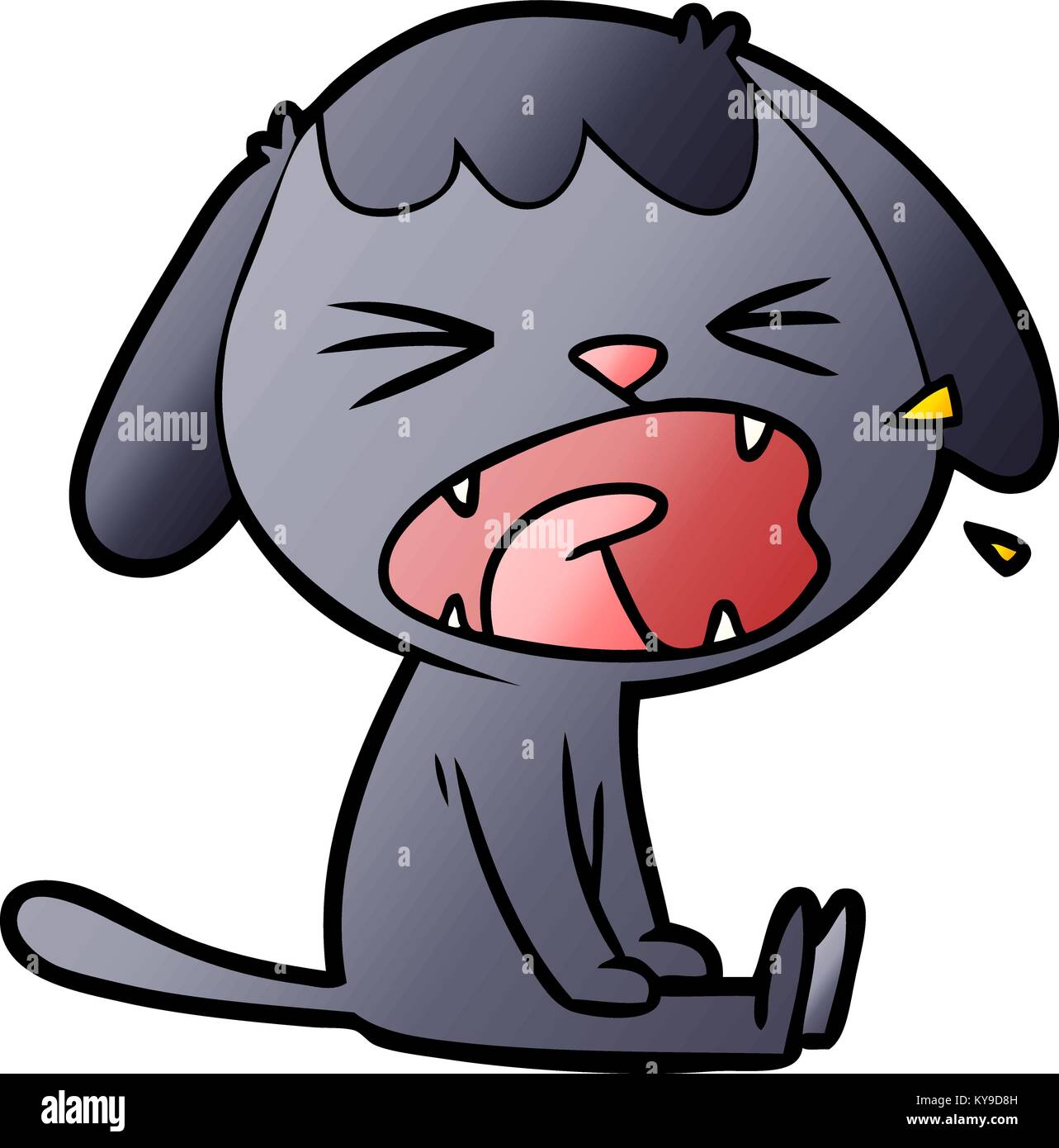 cute cartoon dog barking Stock Vector Image & Art - Alamy