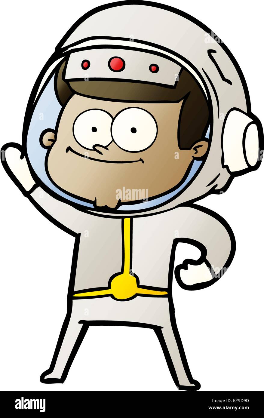 happy astronaut cartoon Stock Vector Image & Art - Alamy