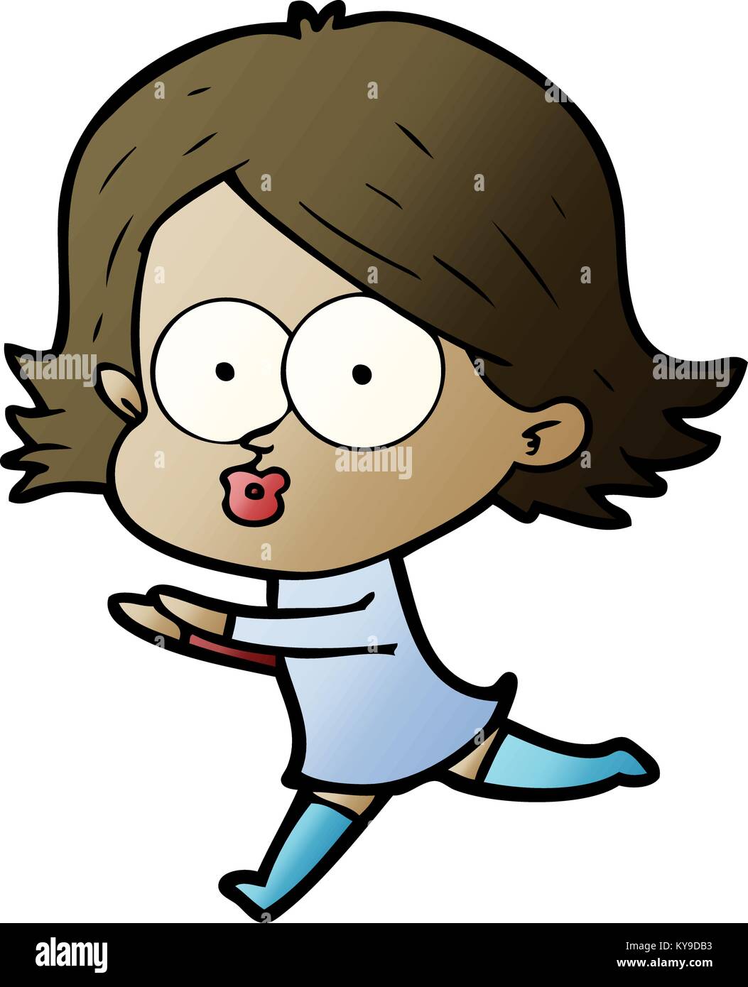 cartoon girl pouting Stock Vector Image & Art - Alamy