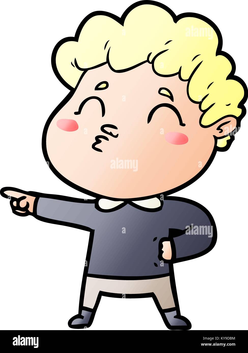 cartoon man pouting Stock Vector Image & Art - Alamy