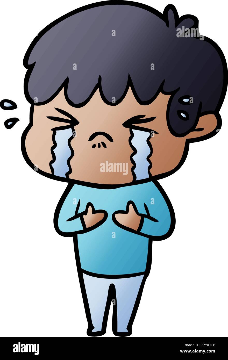 cartoon boy crying Stock Vector Image & Art - Alamy