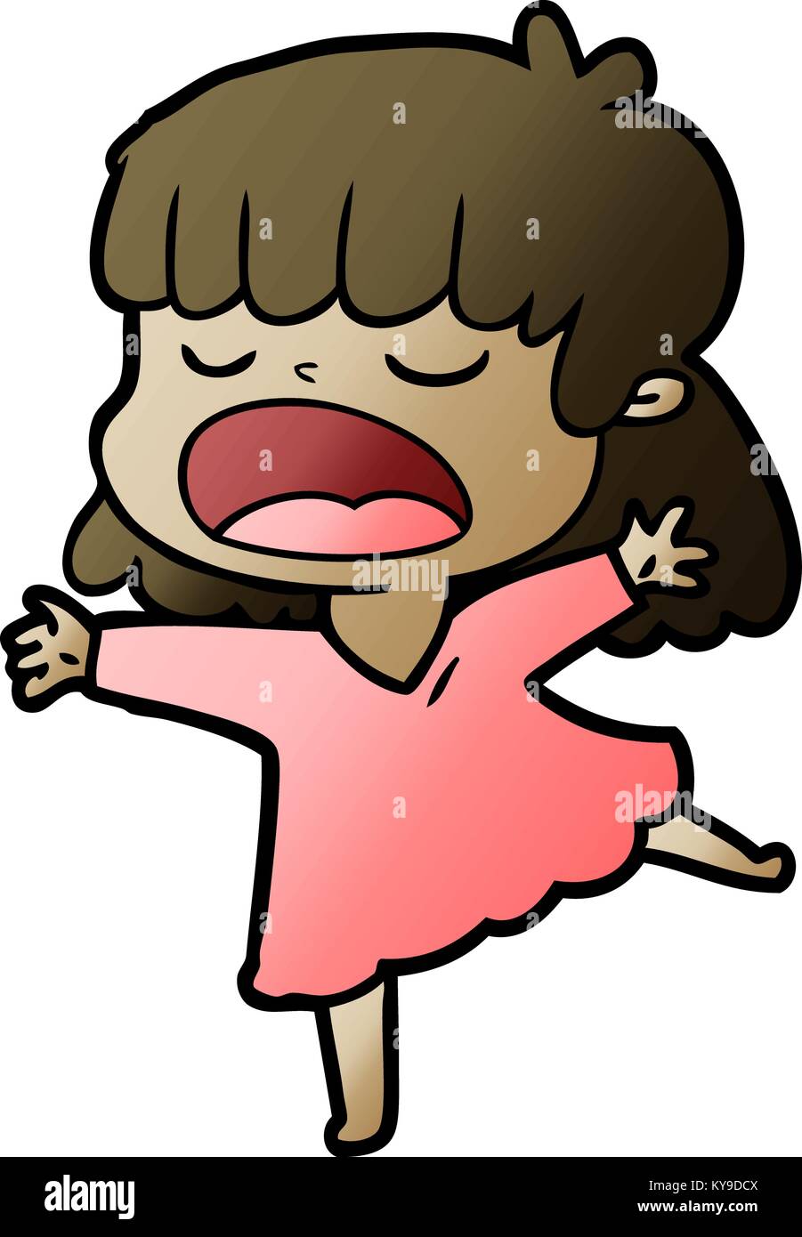 cartoon woman talking loudly Stock Vector Image & Art - Alamy