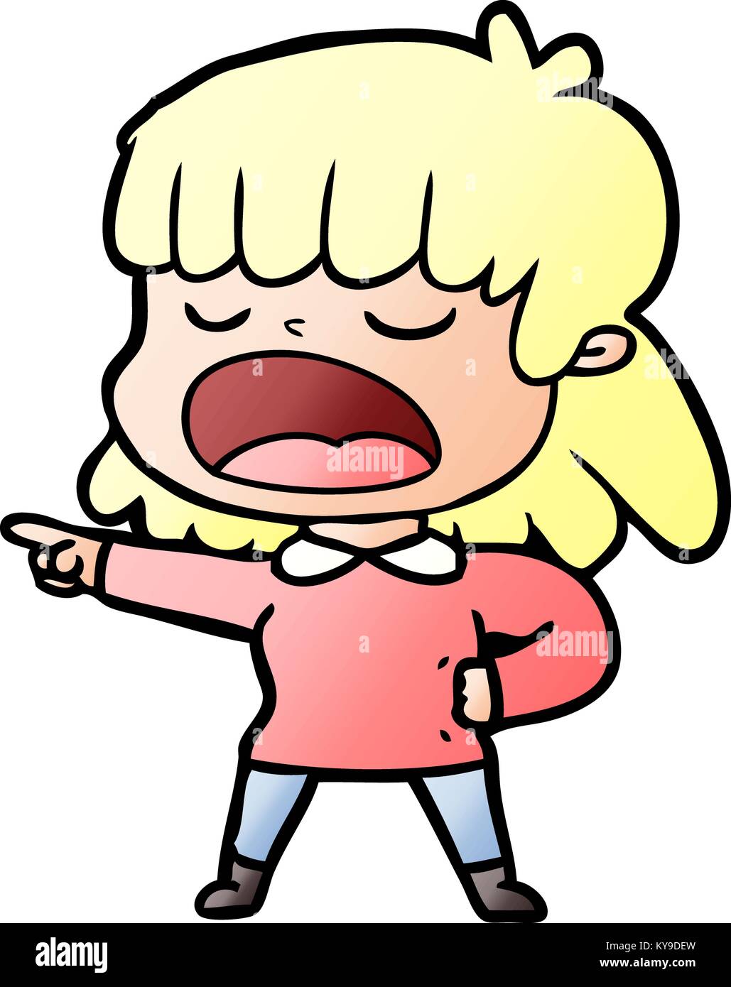cartoon woman talking loudly Stock Vector Image & Art - Alamy