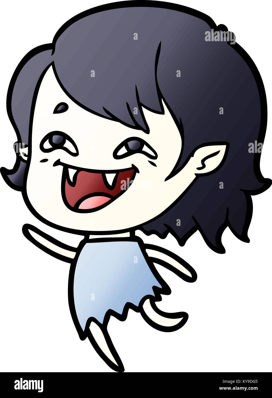 cartoon laughing vampire girl Stock Vector Image & Art - Alamy