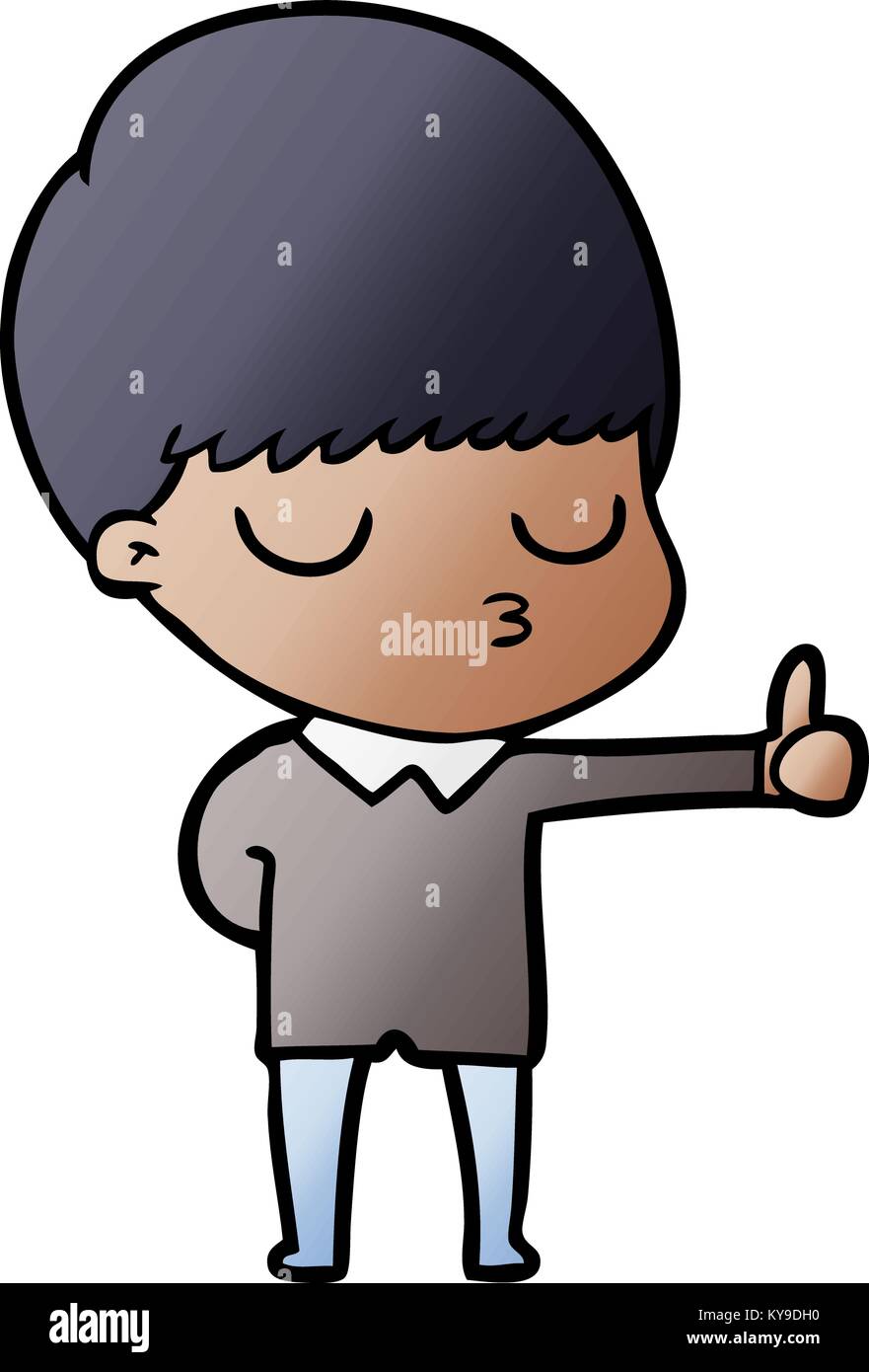 cartoon calm boy Stock Vector Image & Art - Alamy