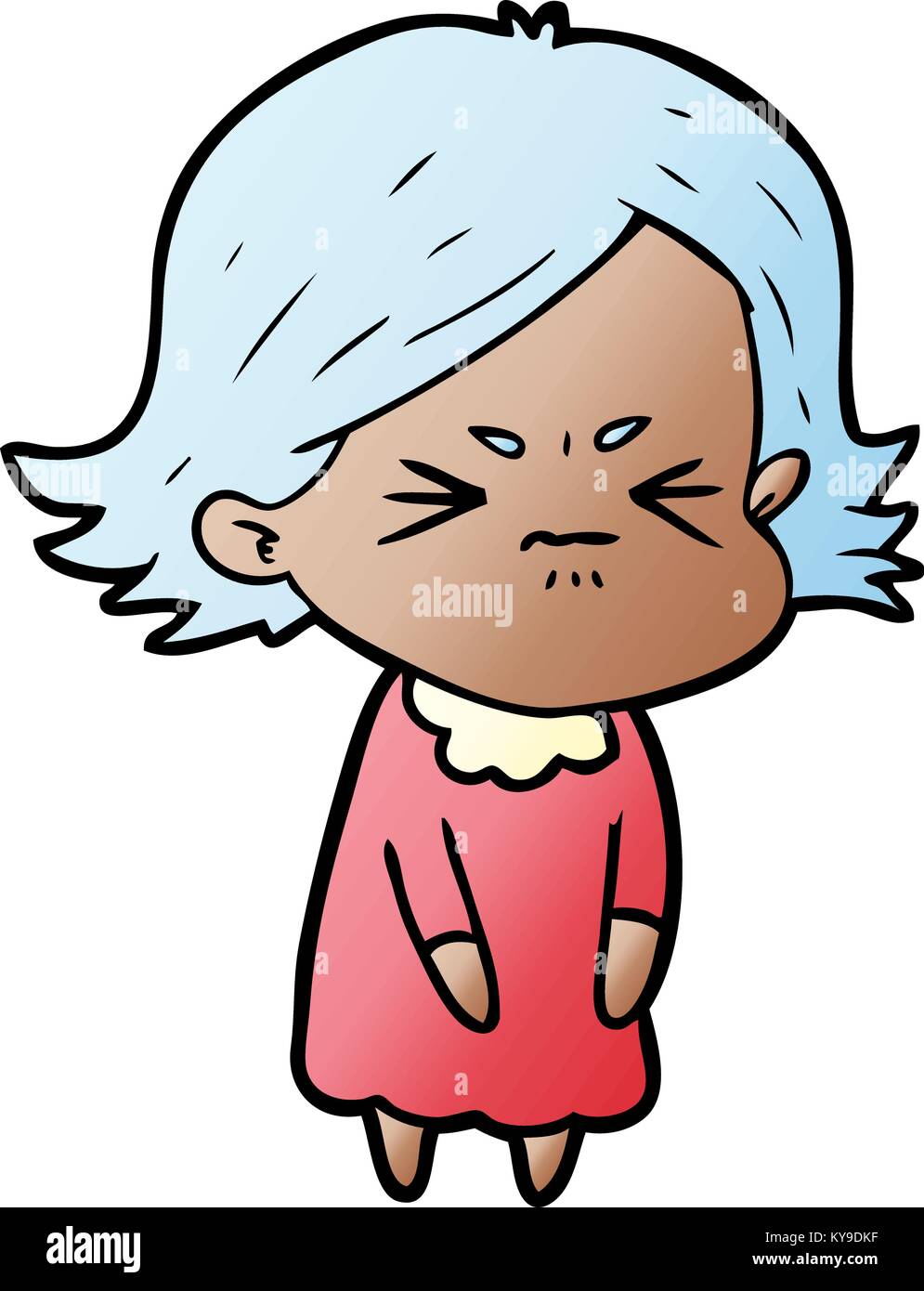 cartoon angry woman Stock Vector Image & Art - Alamy