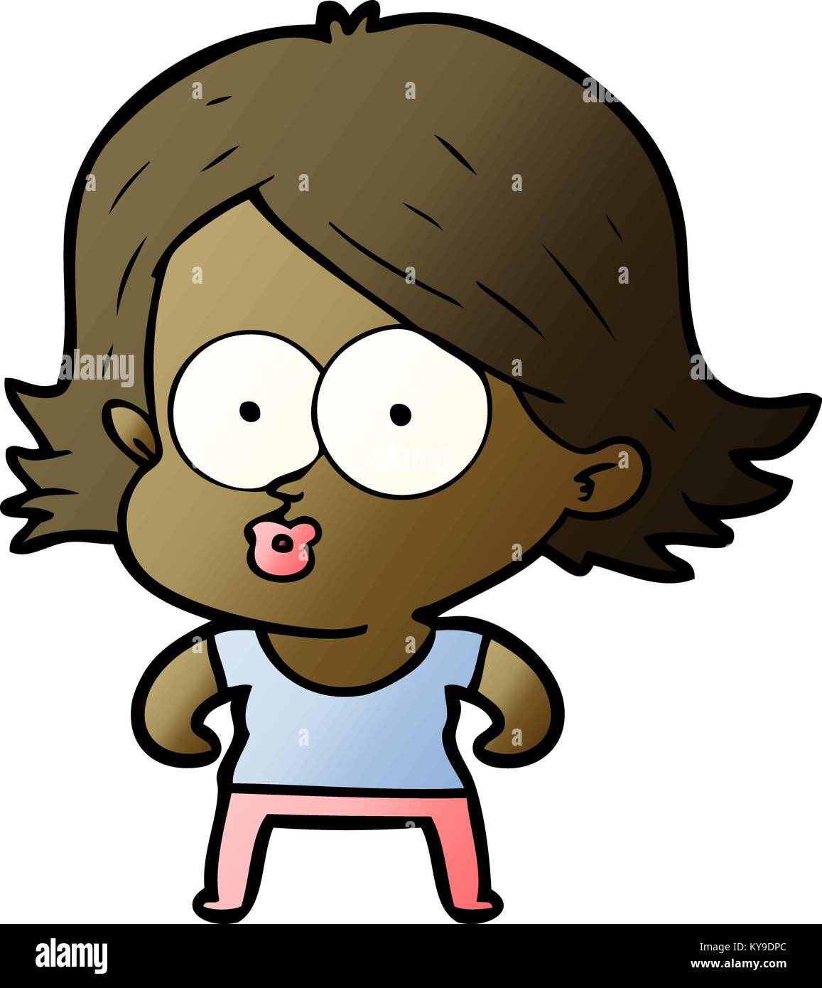 cartoon girl pouting Stock Vector Image & Art - Alamy