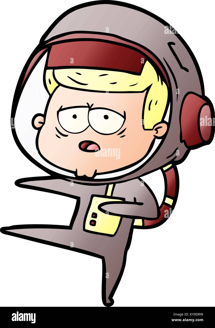 cartoon tired astronaut Stock Vector Image & Art - Alamy