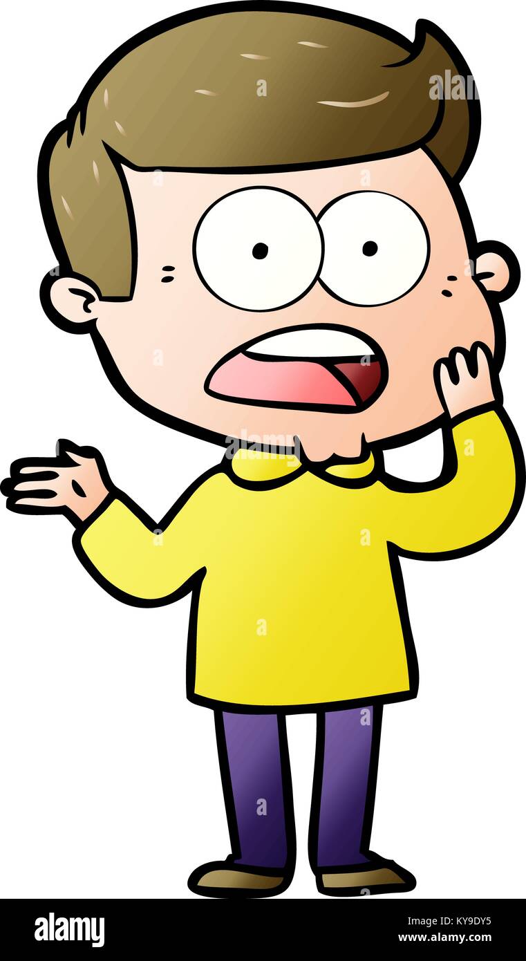 cartoon shocked man Stock Vector Image & Art - Alamy