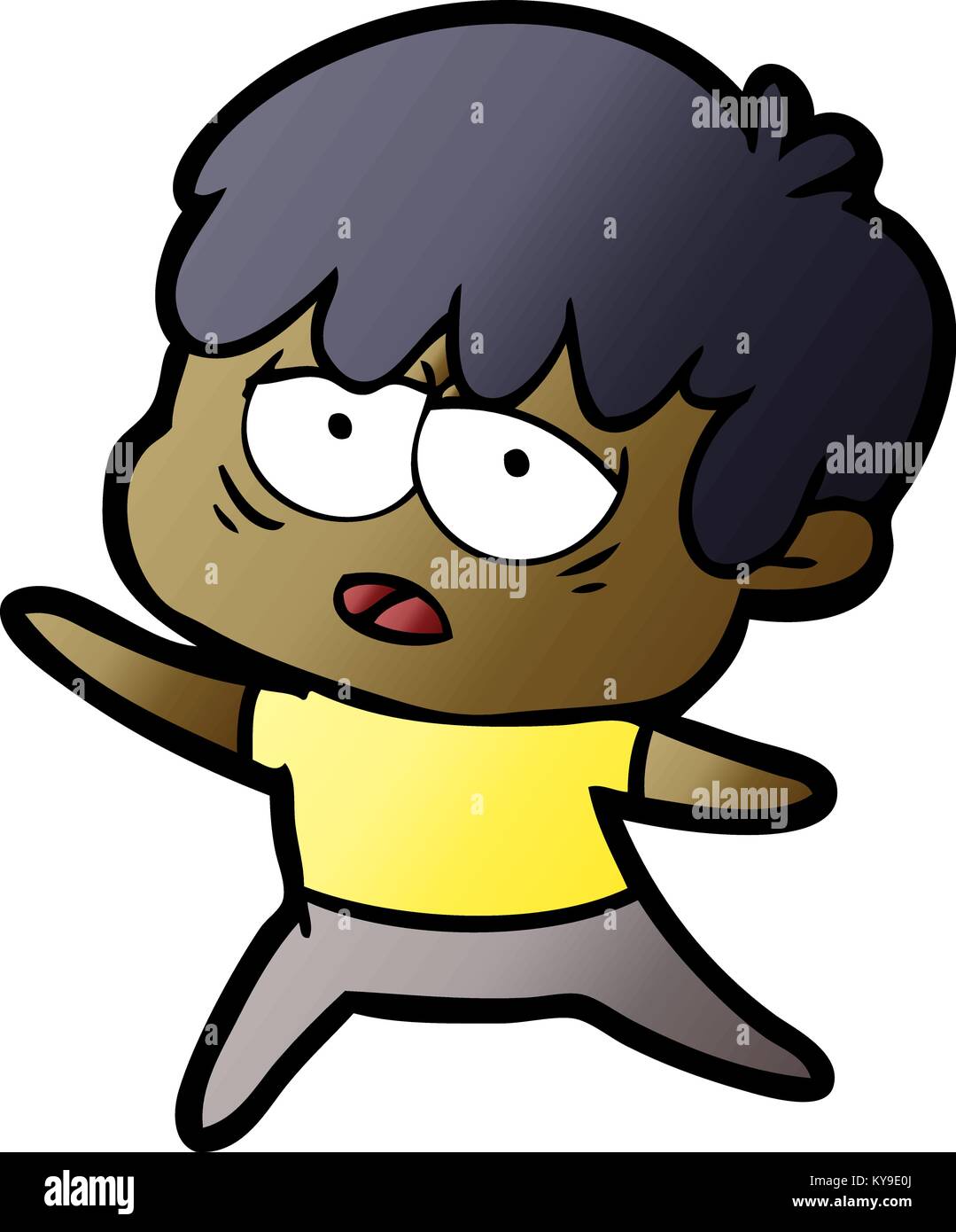 cartoon exhausted boy Stock Vector Image & Art - Alamy
