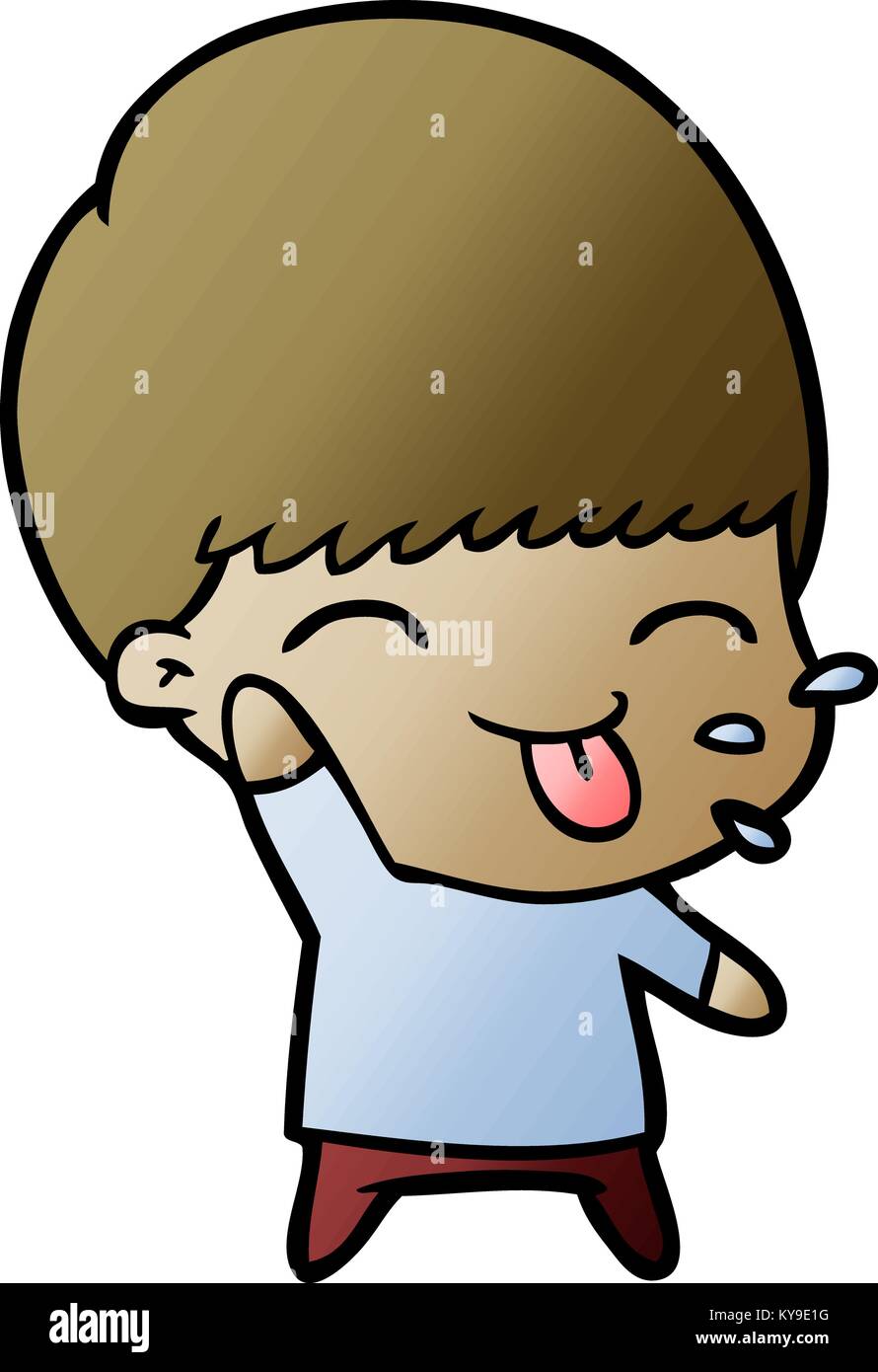cartoon calm boy Stock Vector Image & Art - Alamy