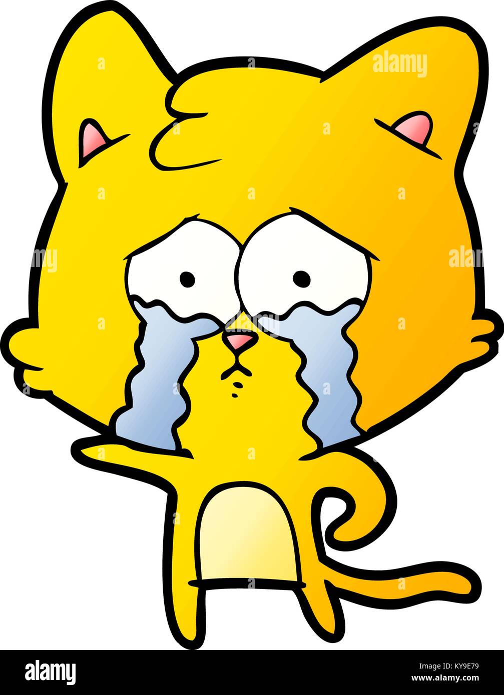 cartoon crying cat Stock Vector Image & Art - Alamy