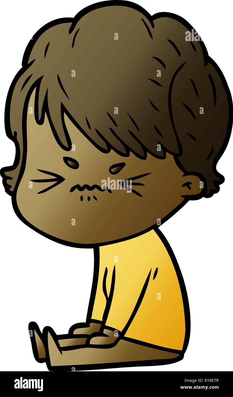 cartoon frustrated woman Stock Vector Image & Art - Alamy