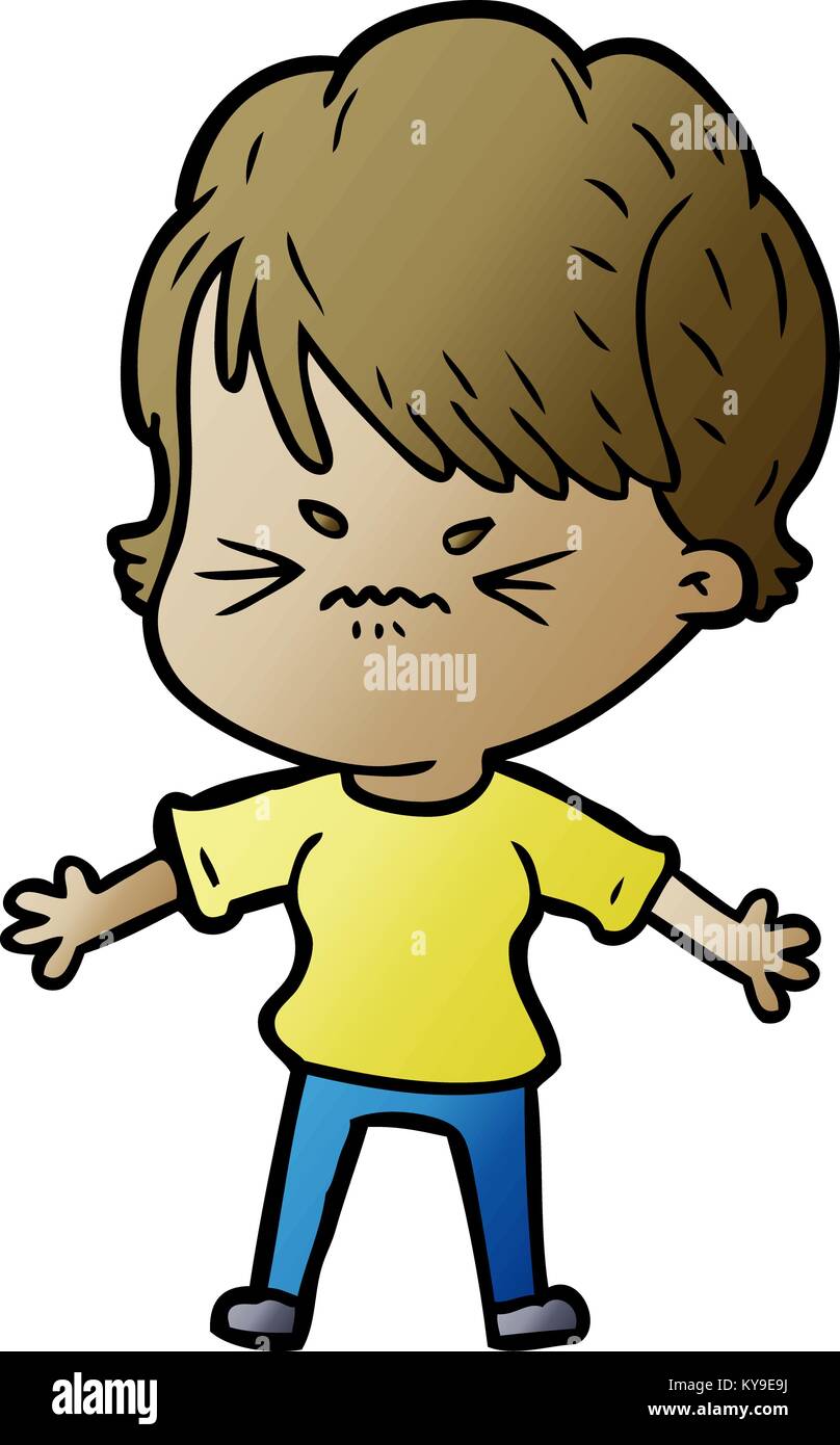cartoon frustrated woman Stock Vector Image & Art - Alamy