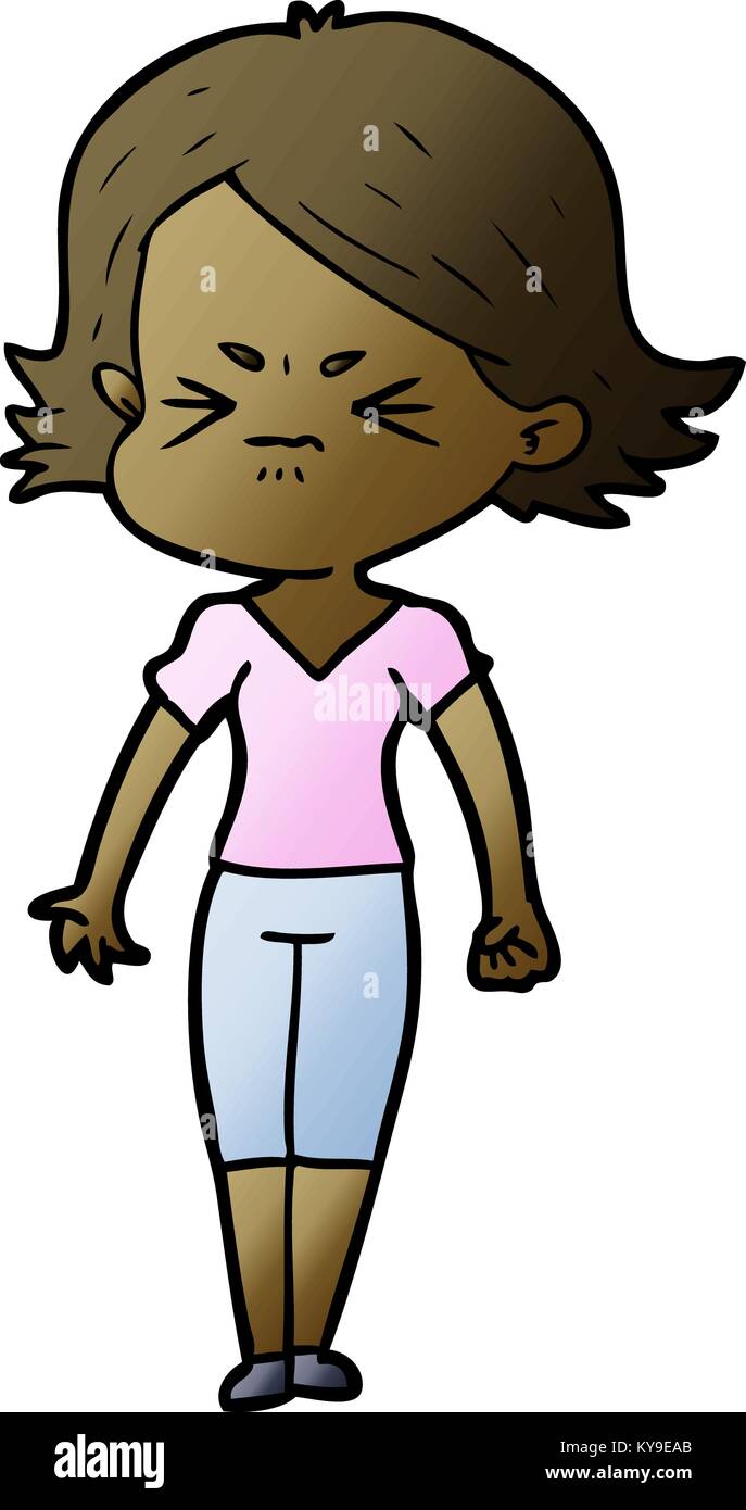 cartoon angry woman Stock Vector Image & Art - Alamy