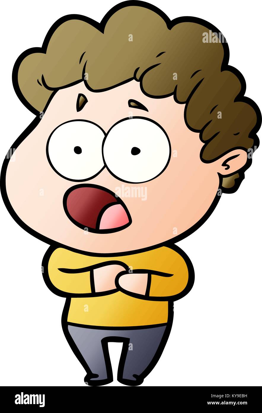 cartoon shocked man Stock Vector Image & Art - Alamy