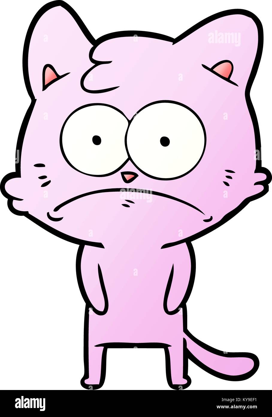 cartoon nervous cat Stock Vector Image & Art - Alamy