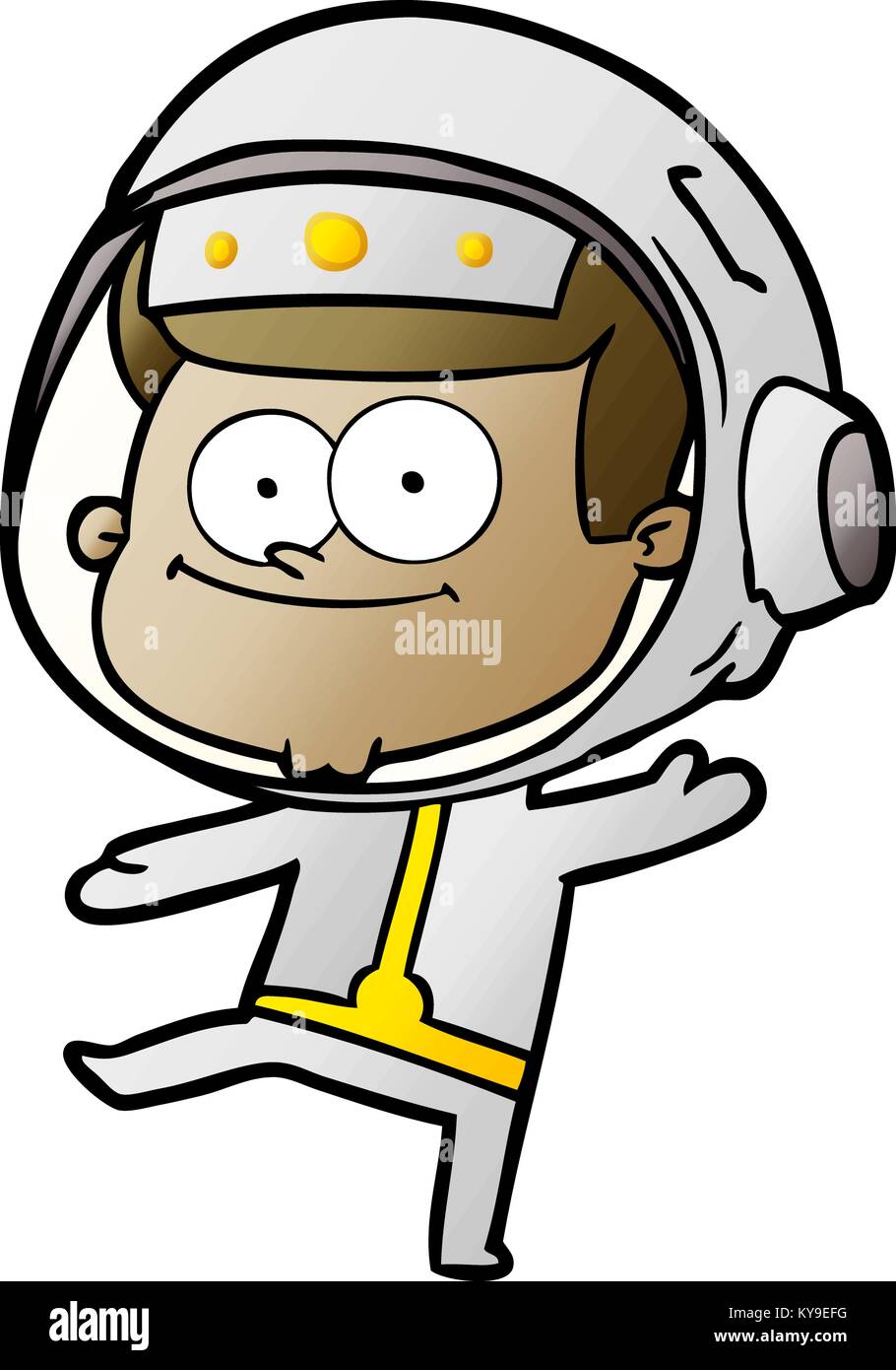 happy astronaut cartoon Stock Vector Image & Art - Alamy