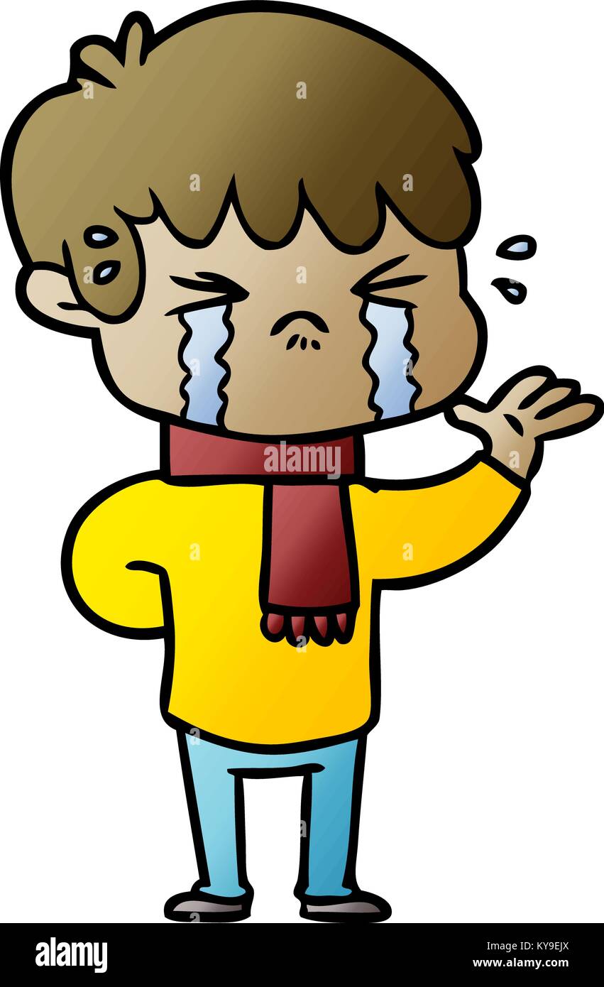 cartoon boy crying Stock Vector Image & Art - Alamy