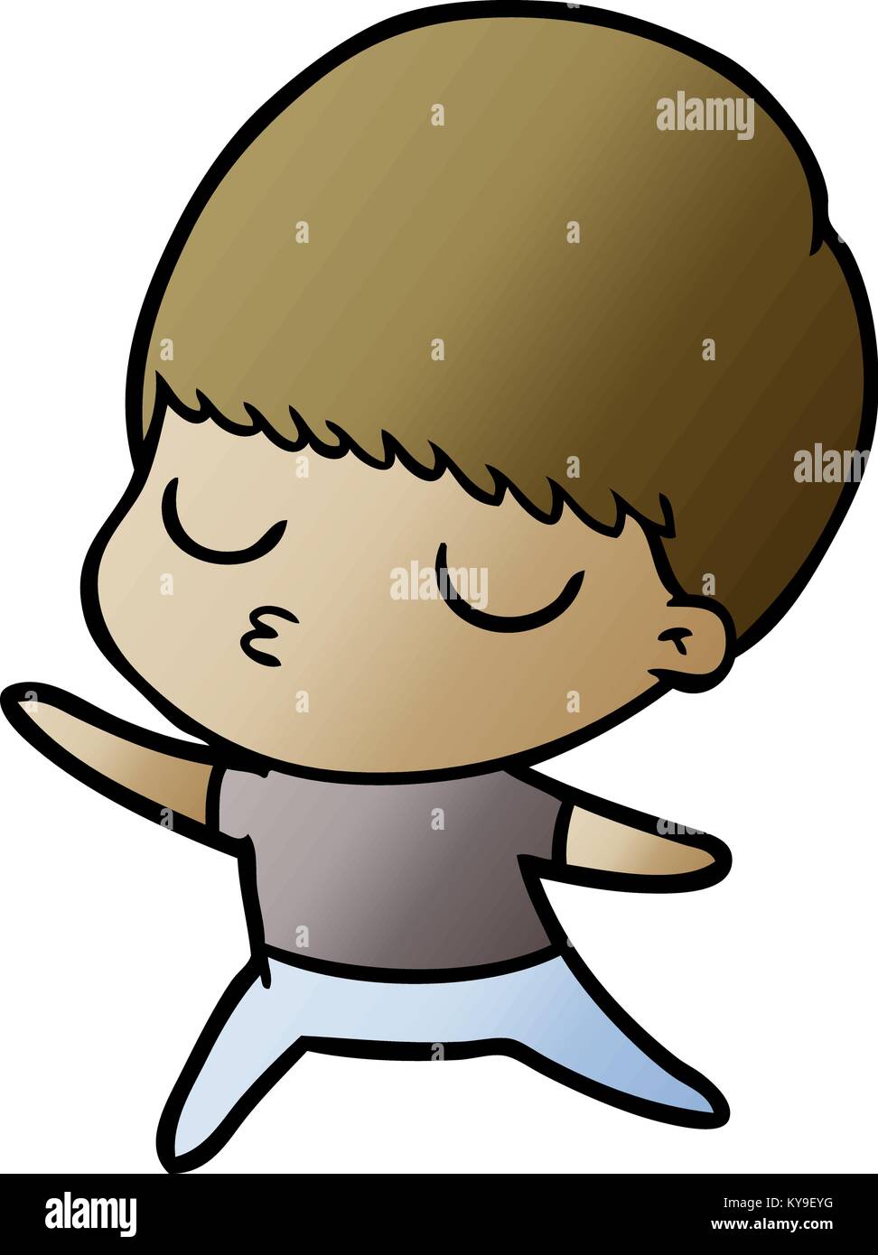 cartoon calm boy Stock Vector Image & Art - Alamy