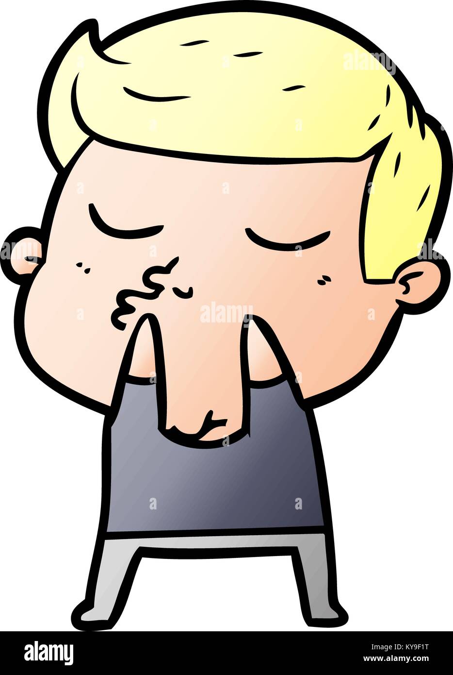 cartoon model guy pouting Stock Vector Image & Art - Alamy