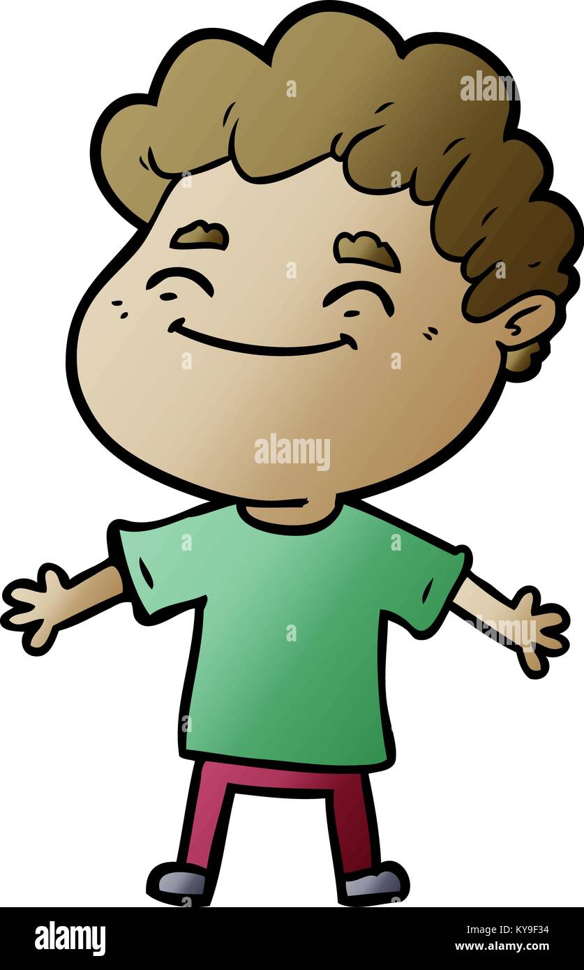 cartoon friendly man Stock Vector Image & Art - Alamy