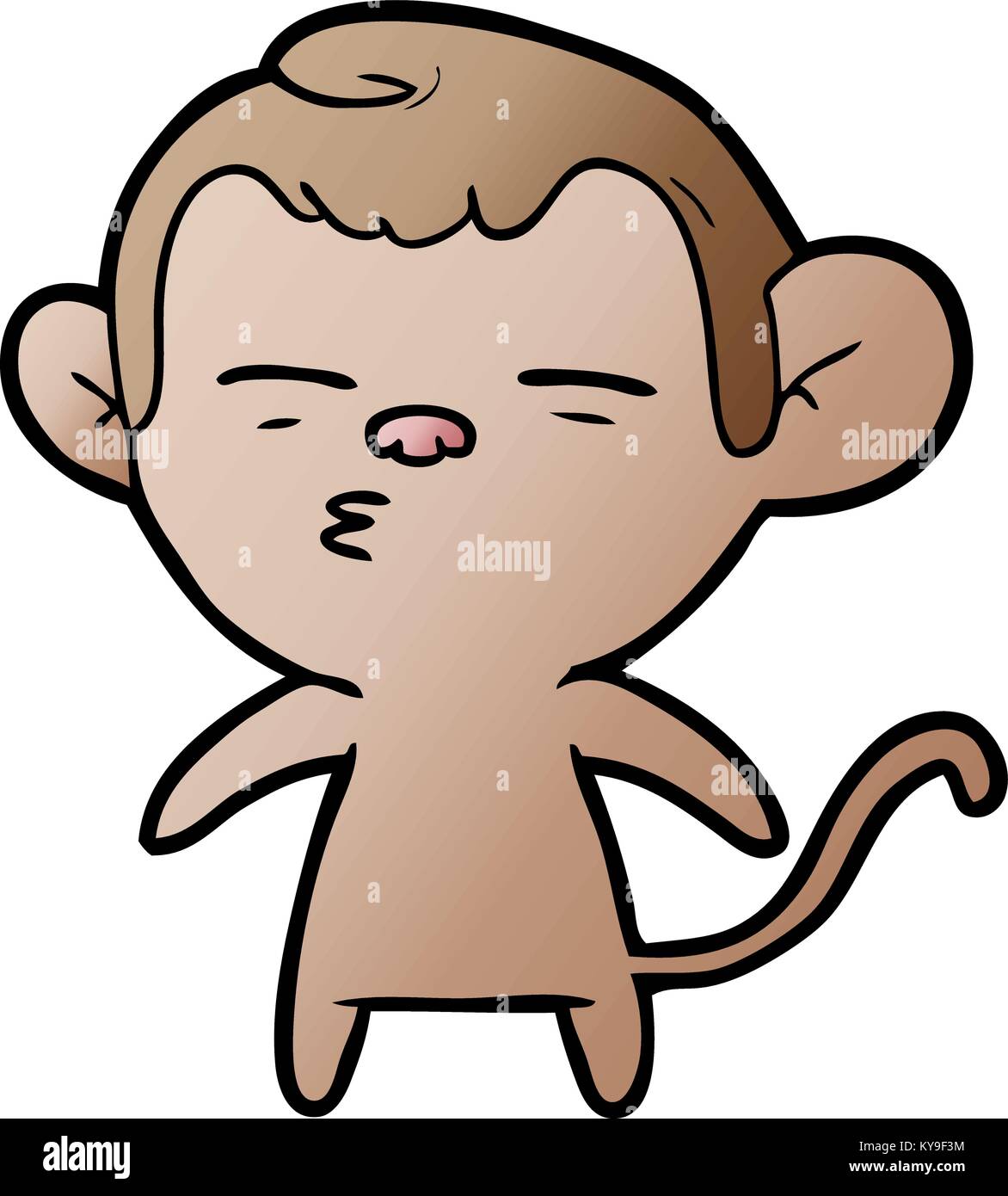 cartoon suspicious monkey Stock Vector Image & Art - Alamy