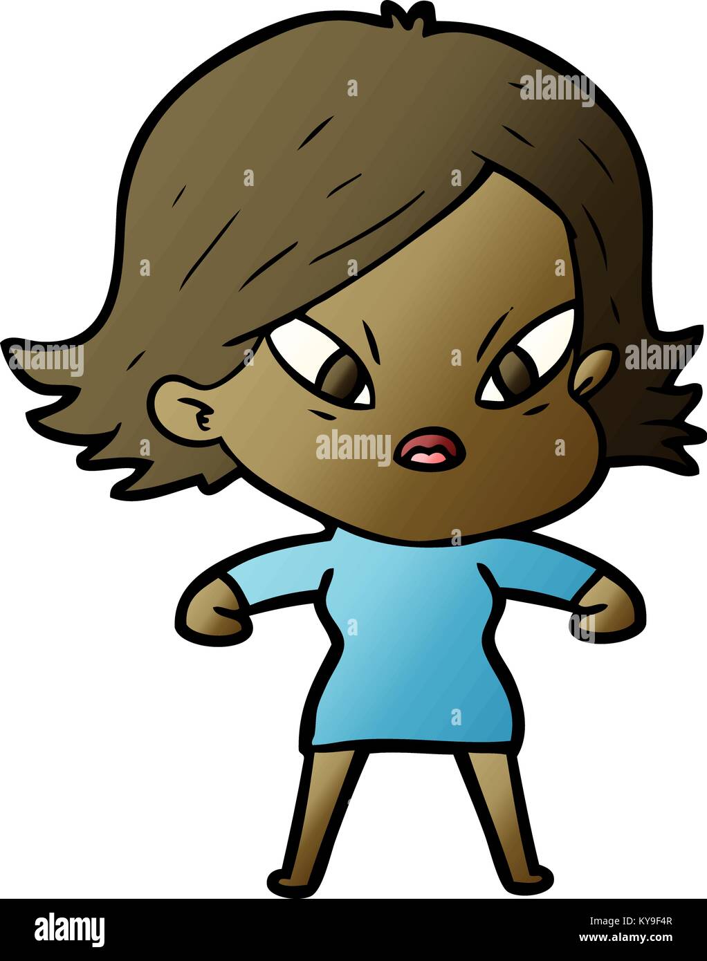 cartoon stressed woman Stock Vector Image & Art - Alamy