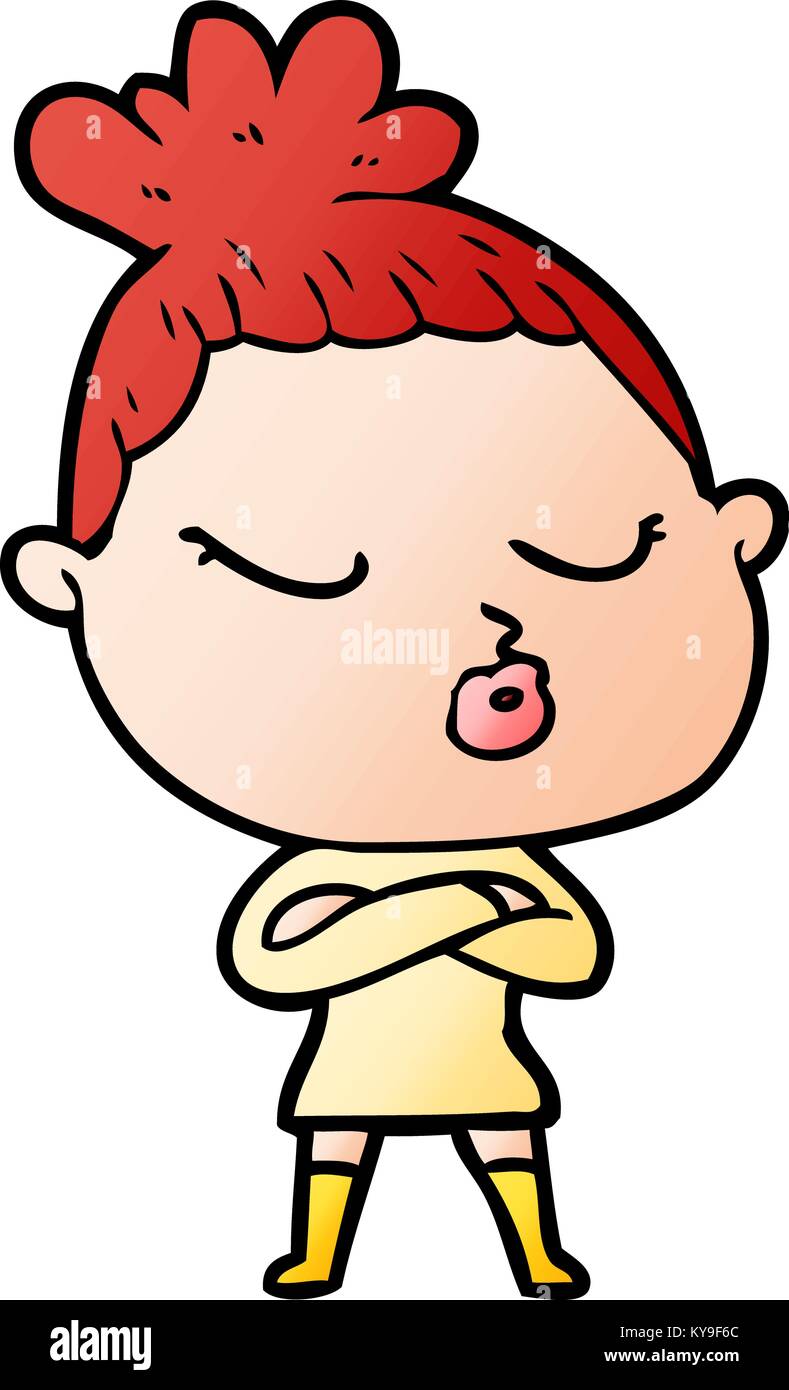 cartoon calm woman Stock Vector Image & Art - Alamy