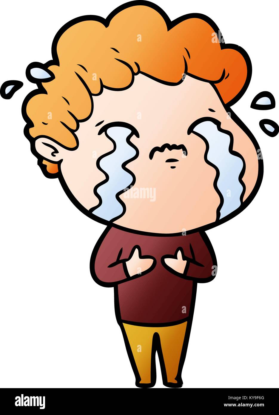 cartoon man crying Stock Vector Image & Art - Alamy