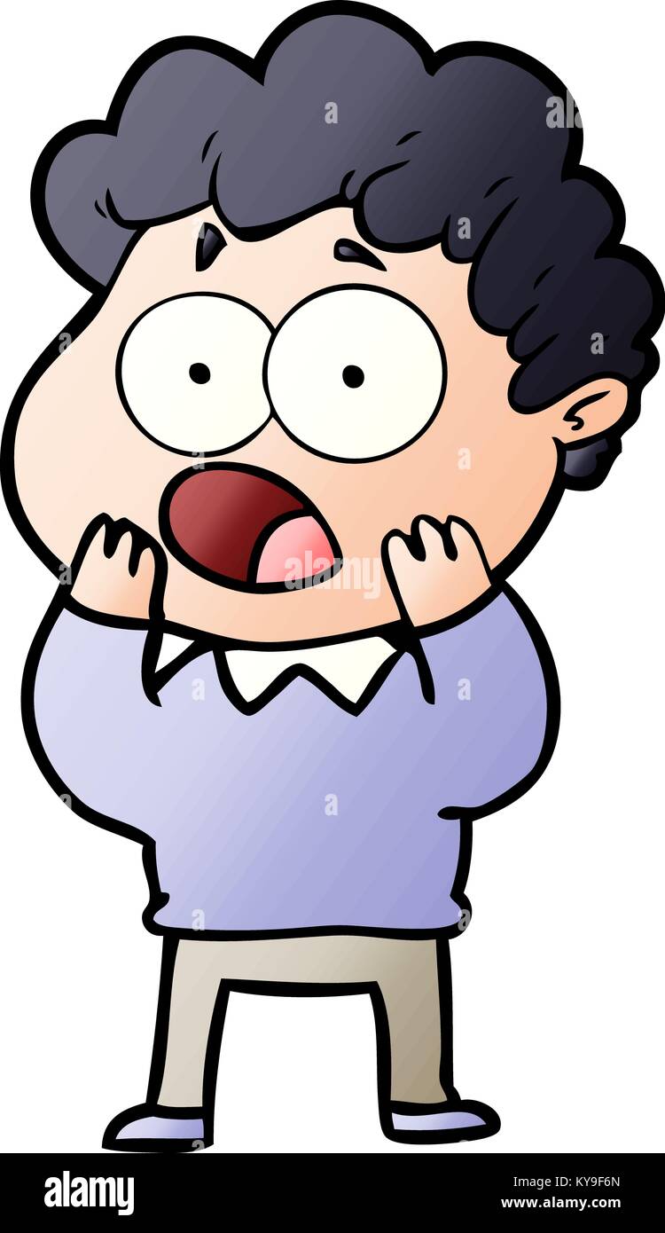 cartoon man gasping in surprise Stock Vector Image & Art - Alamy