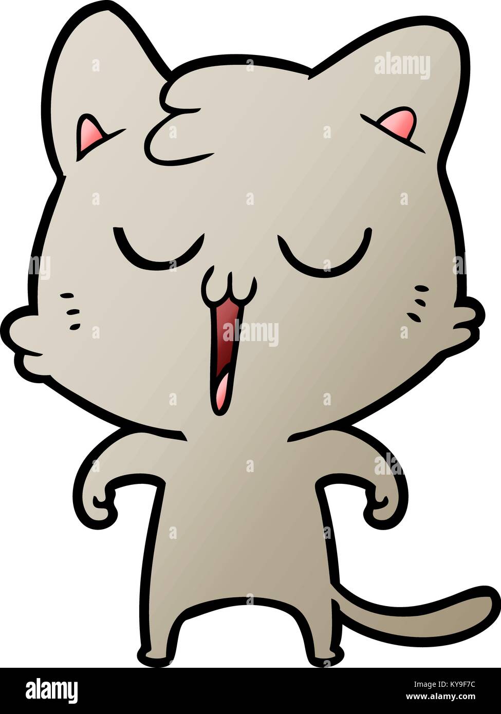 cartoon cat singing Stock Vector Image & Art - Alamy