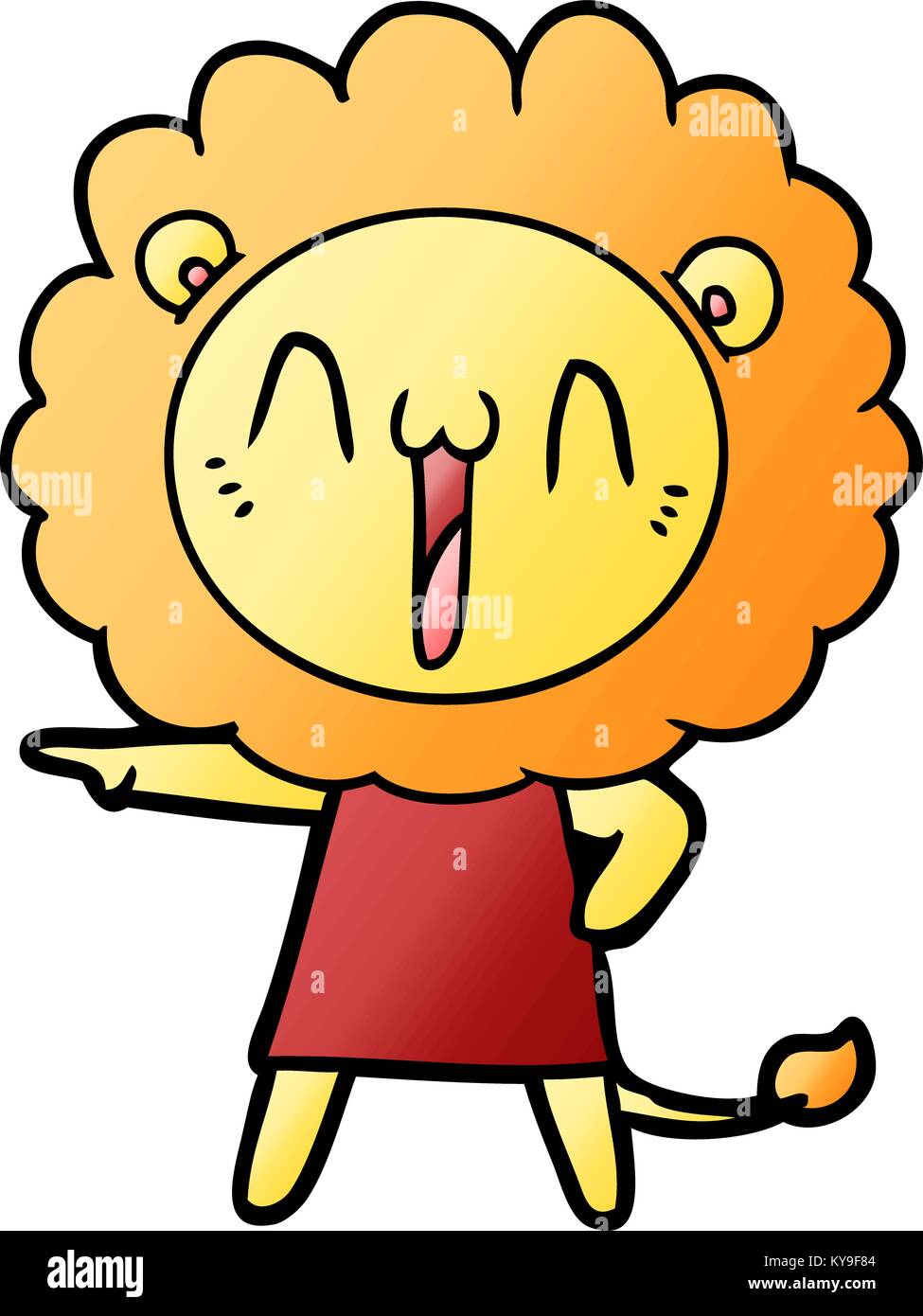 happy cartoon lion Stock Vector Image & Art - Alamy