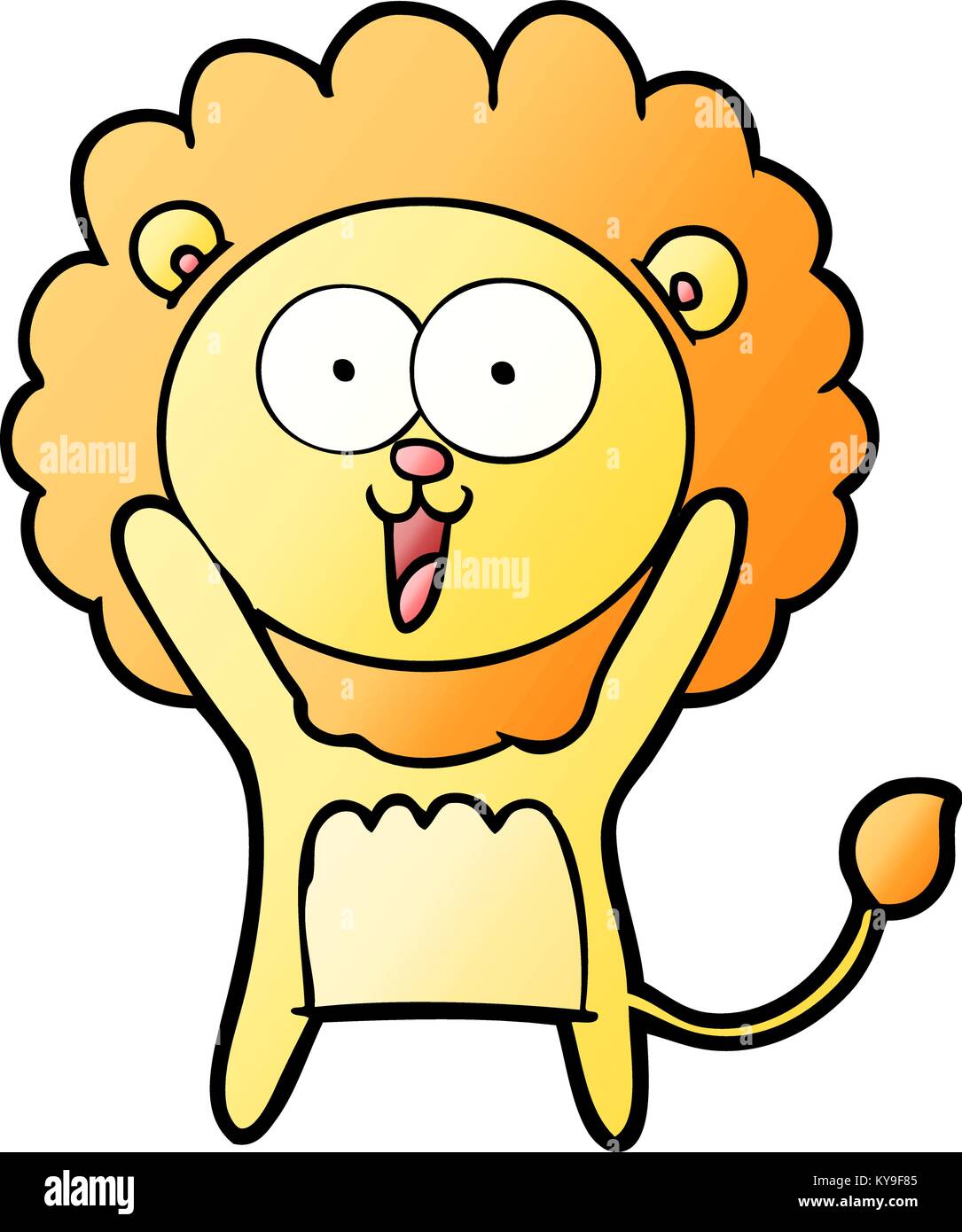 happy cartoon lion Stock Vector Image & Art - Alamy
