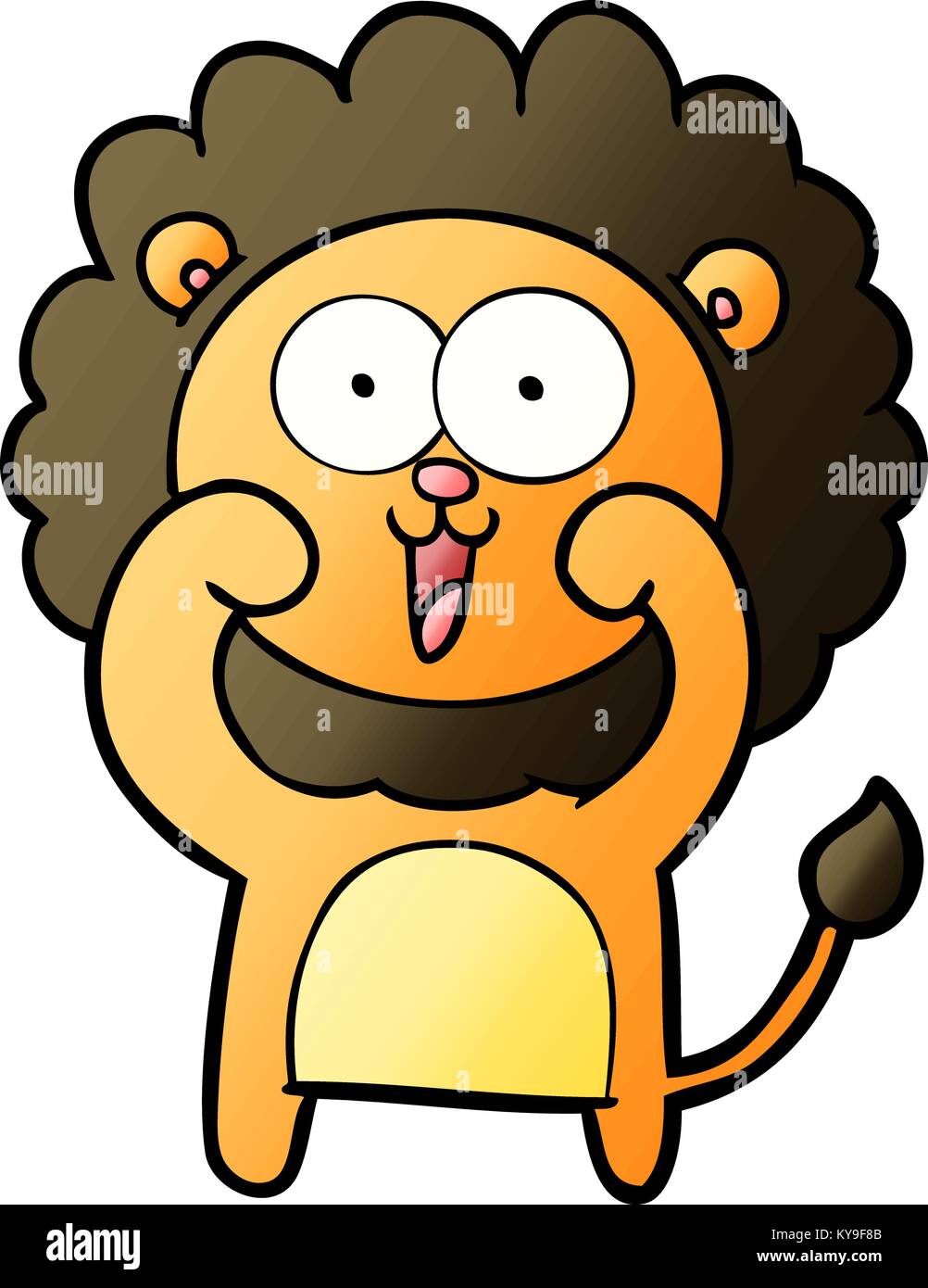 happy cartoon lion Stock Vector Image & Art - Alamy