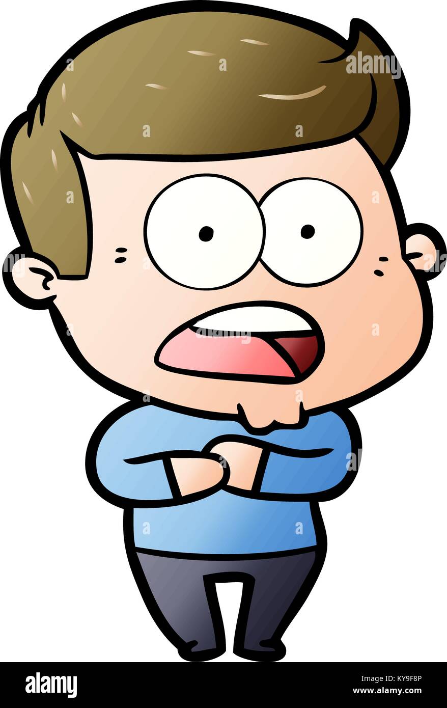 cartoon shocked man Stock Vector Image & Art - Alamy