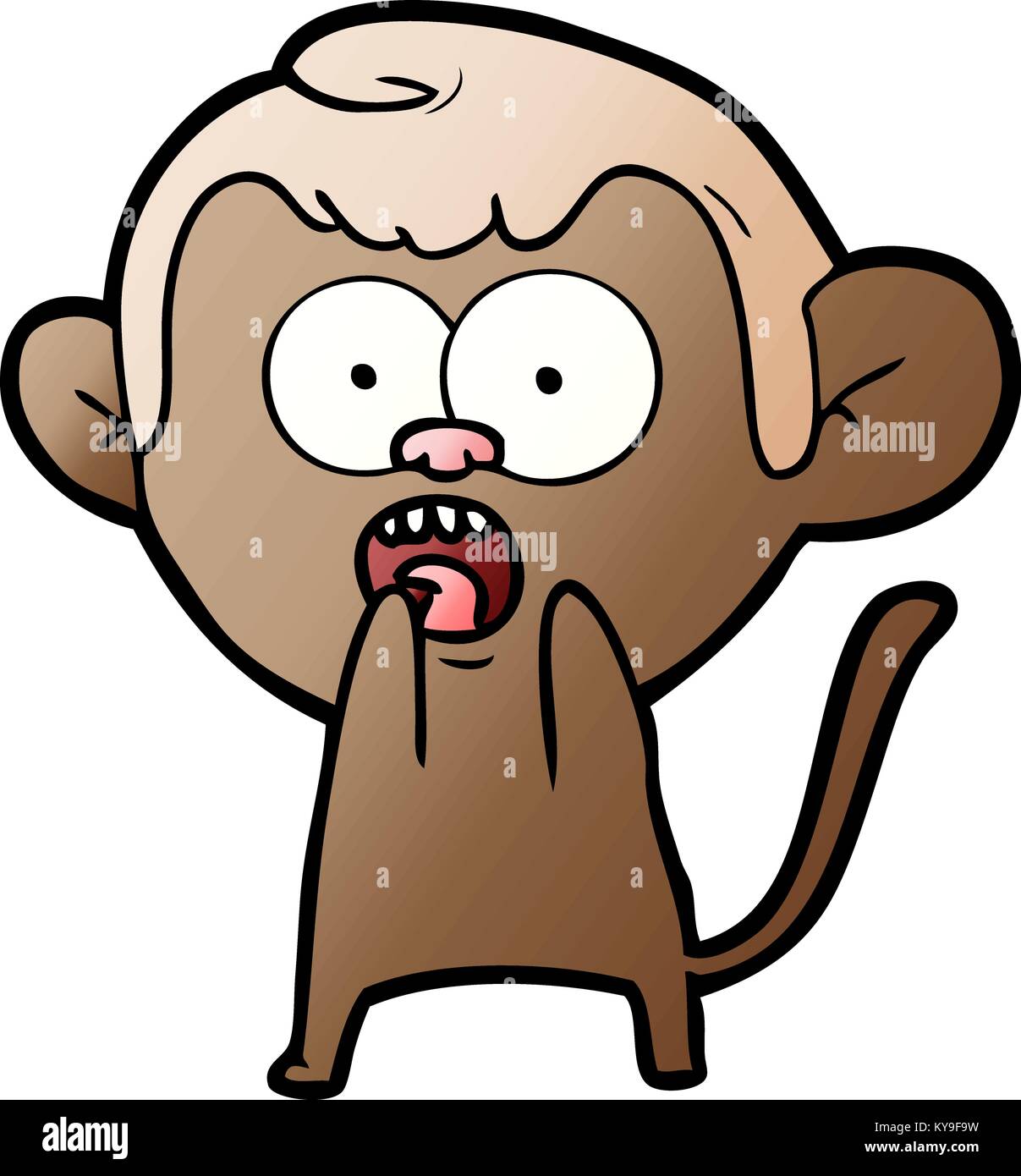 cartoon shocked monkey Stock Vector Image & Art - Alamy