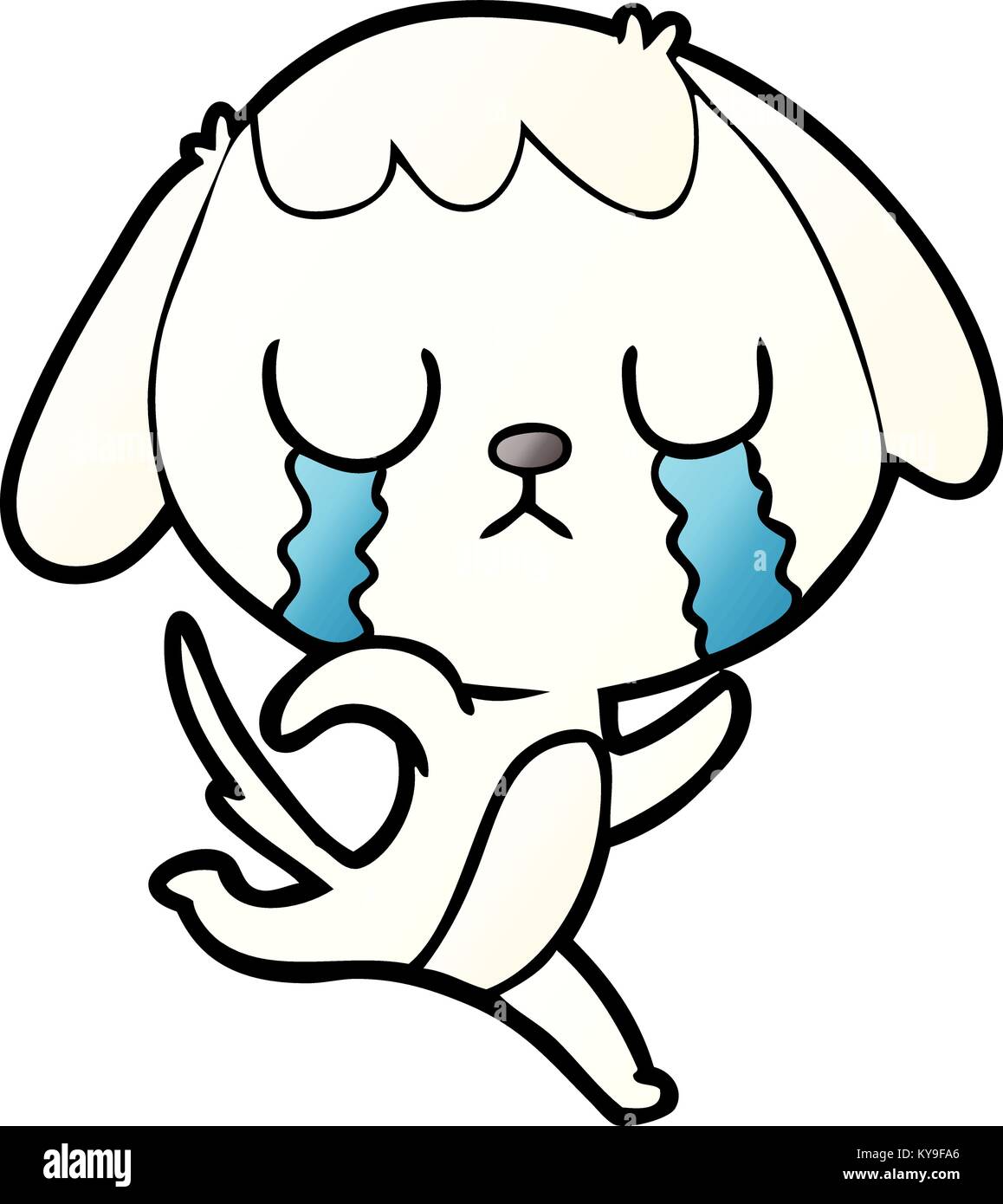cute cartoon dog crying Stock Vector Image & Art - Alamy