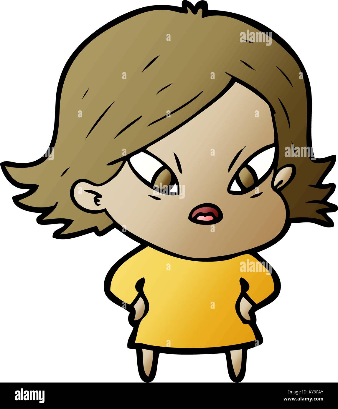 cartoon stressed woman Stock Vector Image & Art - Alamy