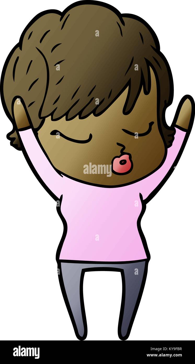 cartoon woman with eyes shut Stock Vector Image & Art - Alamy