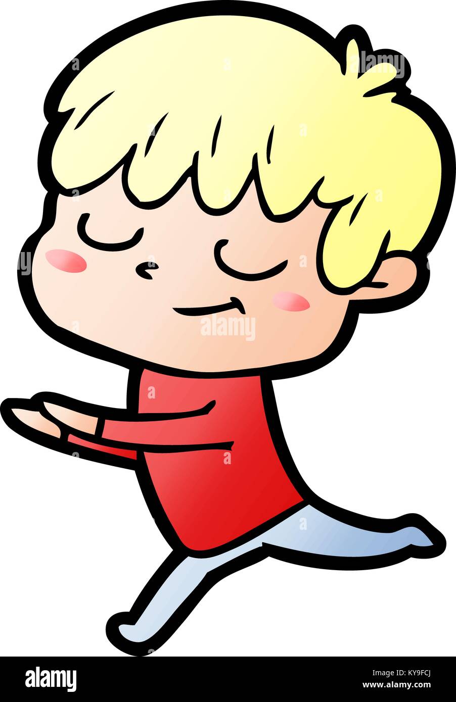 cartoon happy boy Stock Vector Image & Art - Alamy